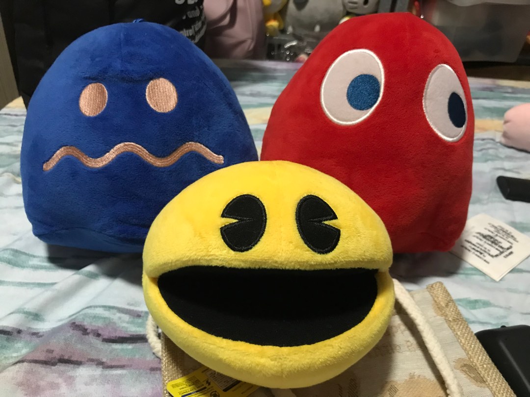 Pacman Plush set with Ghost, Hobbies & Toys, Toys & Games on Carousell