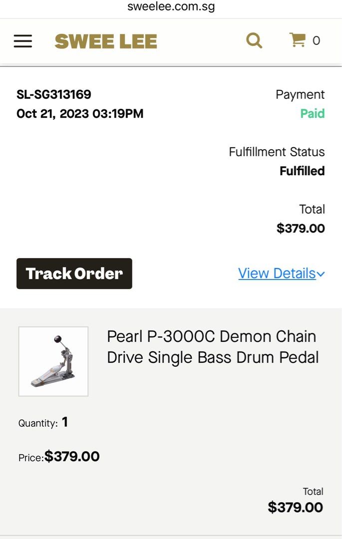 Pearl P-3000C Demon Chain Drive Single Pedal, Hobbies & Toys, Music ...
