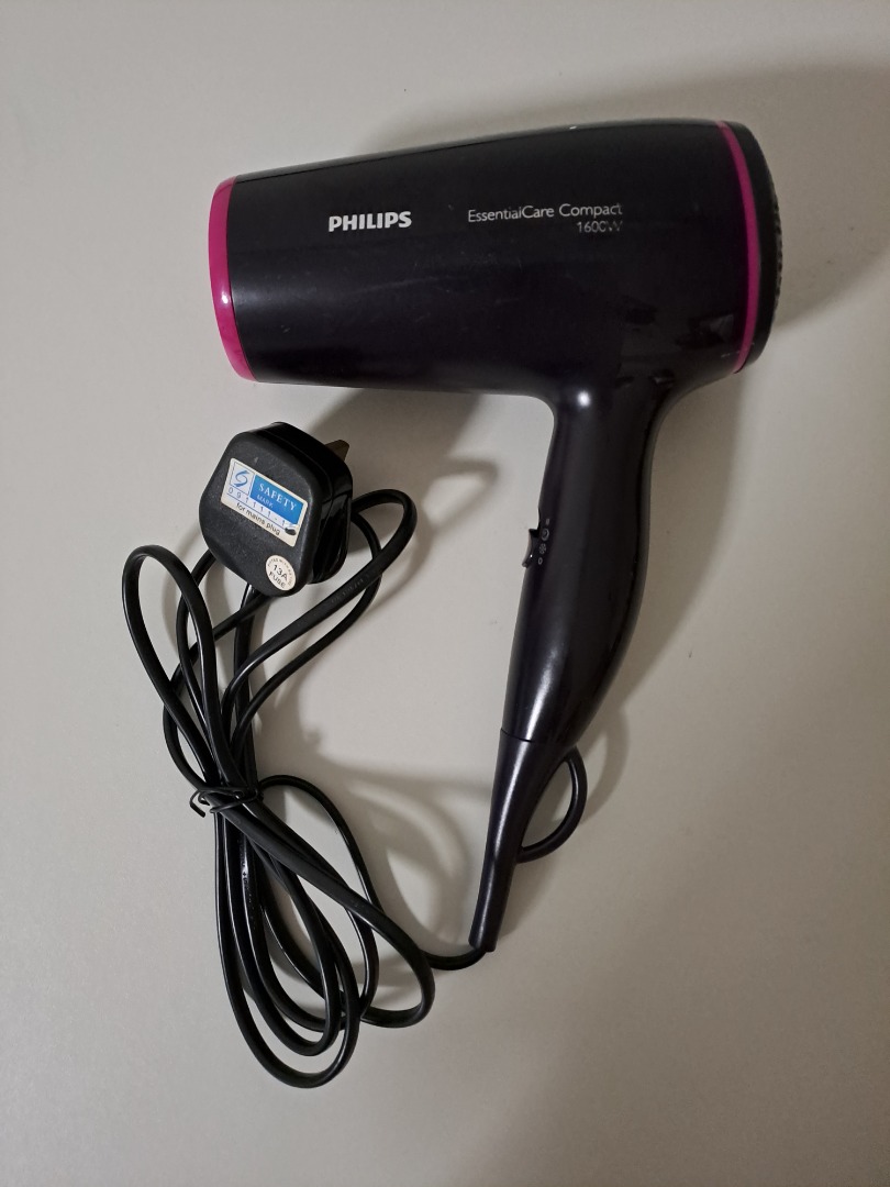 PHILIPS EssentialCare Compact 1600W Hair Dryer, Beauty & Personal Care, Hair on Carousell