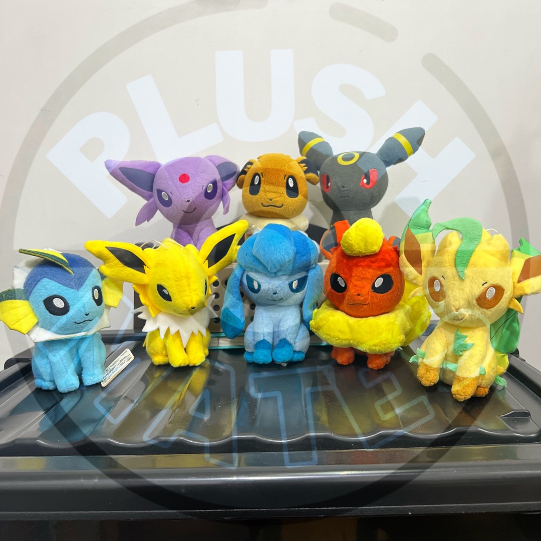 Pokemon Eevee Collection Korotto Manmaru Plush doll Eevee Friends 8 Set ...