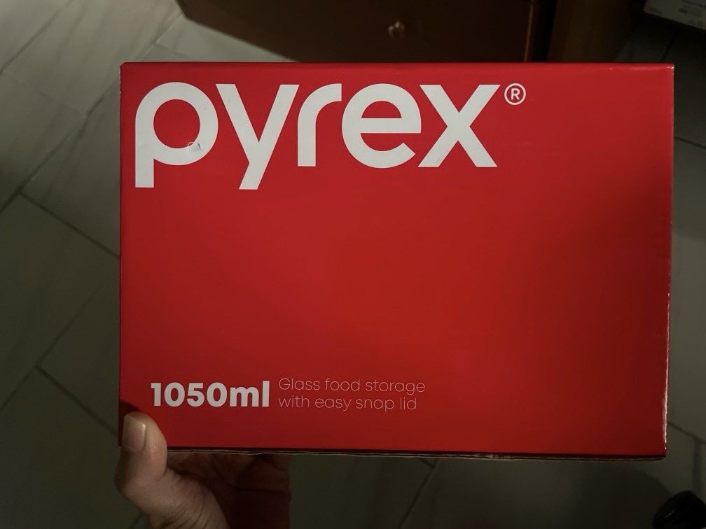 Pyrex glass food storage box (glass) 1050ml, Furniture & Home Living ...