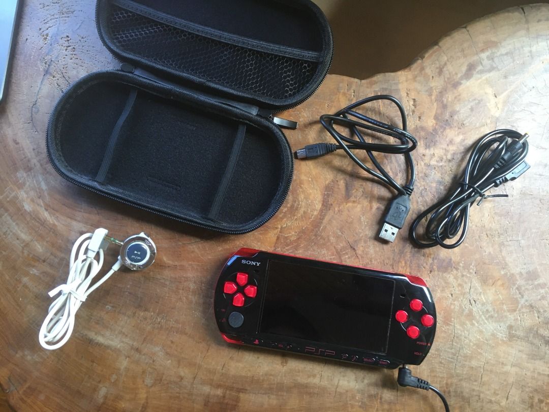 Rare Black and Red Special Edition PSP 3000 Sony PlayStation with WiMax ...