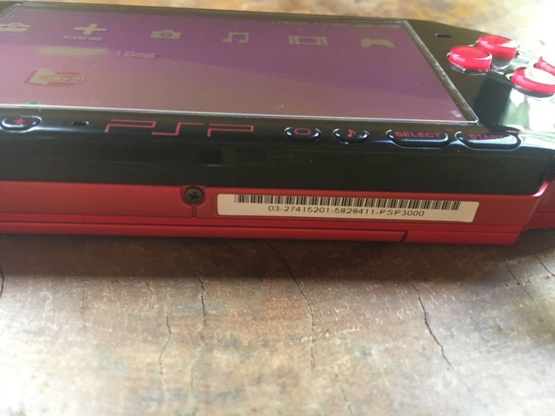Rare Black and Red Special Edition PSP 3000 Sony PlayStation with WiMax ...
