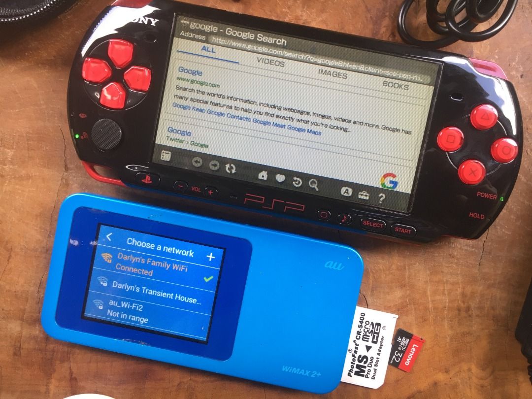 Rare Black and Red Special Edition PSP 3000 Sony PlayStation with WiMax ...