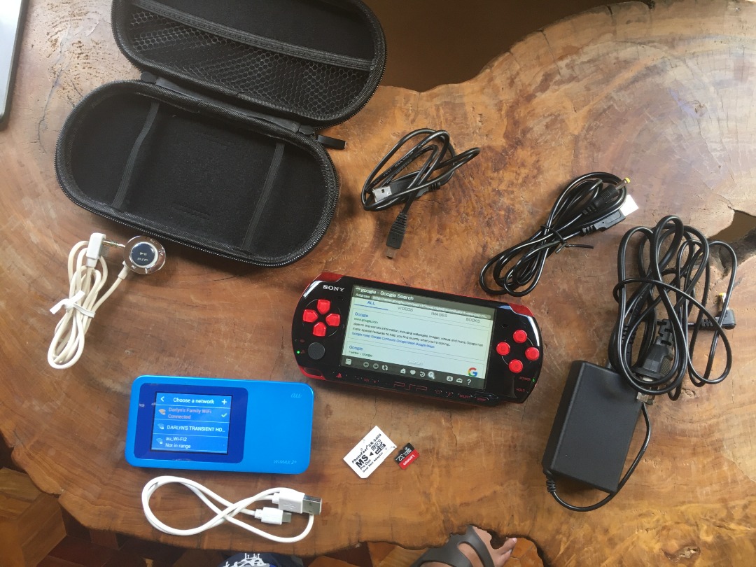 Rare Black and Red Special Edition PSP 3000 Sony PlayStation with WiMax ...