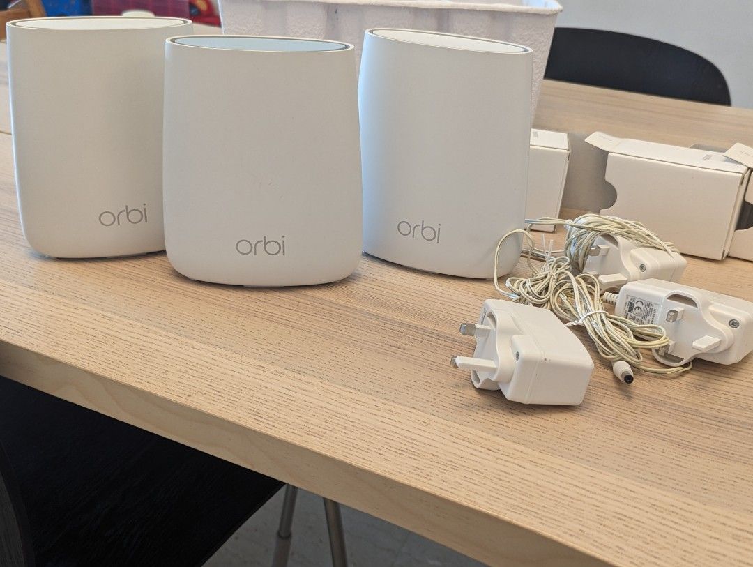 Netgear Orbi Mesh WiFi - 1 Router + 2 Satellites (Factory Reset ...