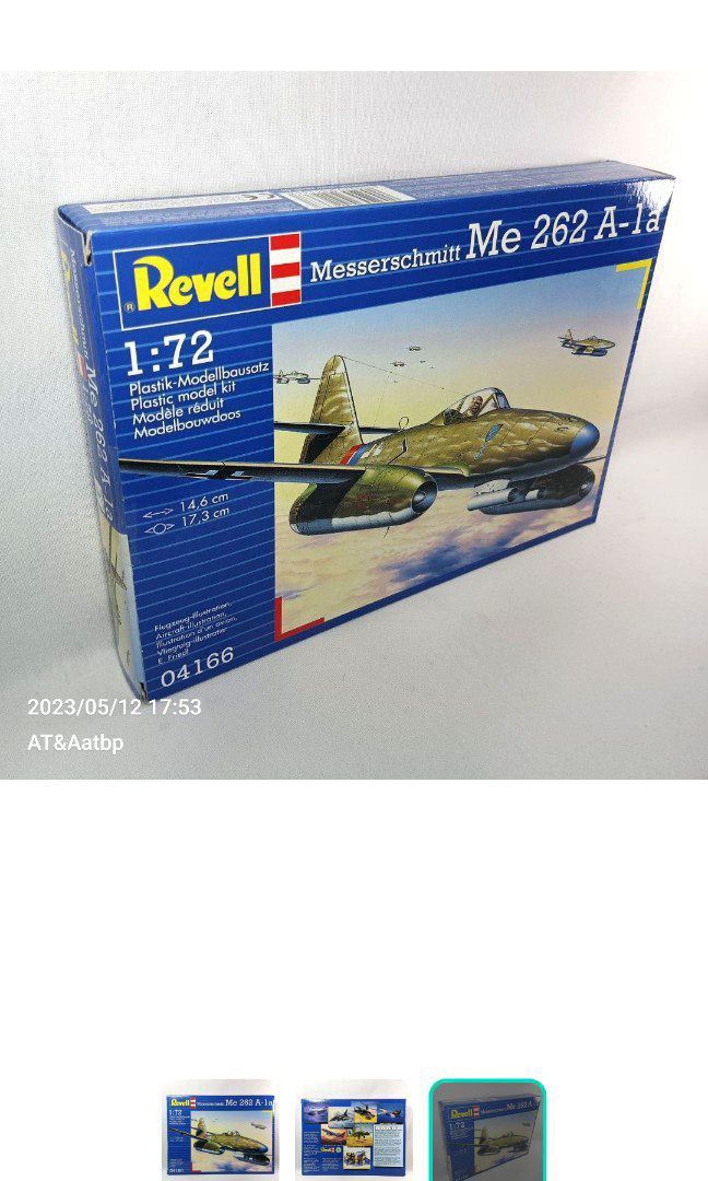 Revell MESSERSCHMITT ME 262 A-1a 1/72" scale model kit, Hobbies & Toys ...