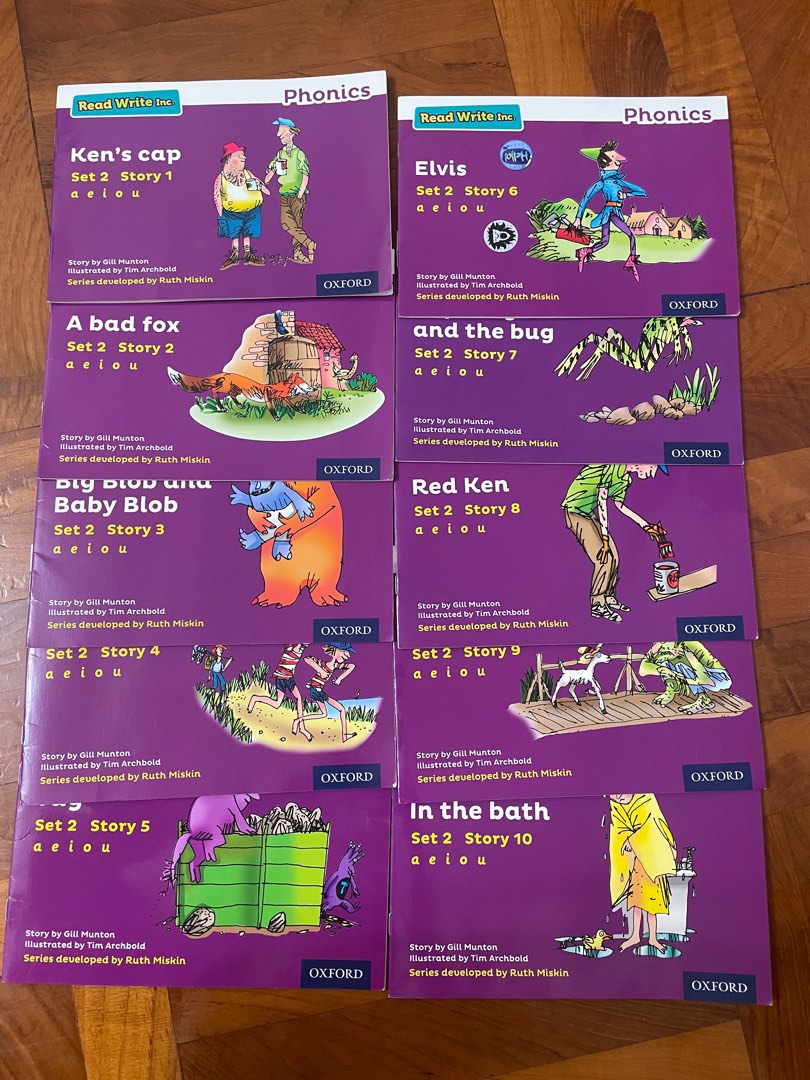 RWI oxford phonics purple colour storybook, 興趣及遊戲, 書本 & 文具, 教科書 - Carousell