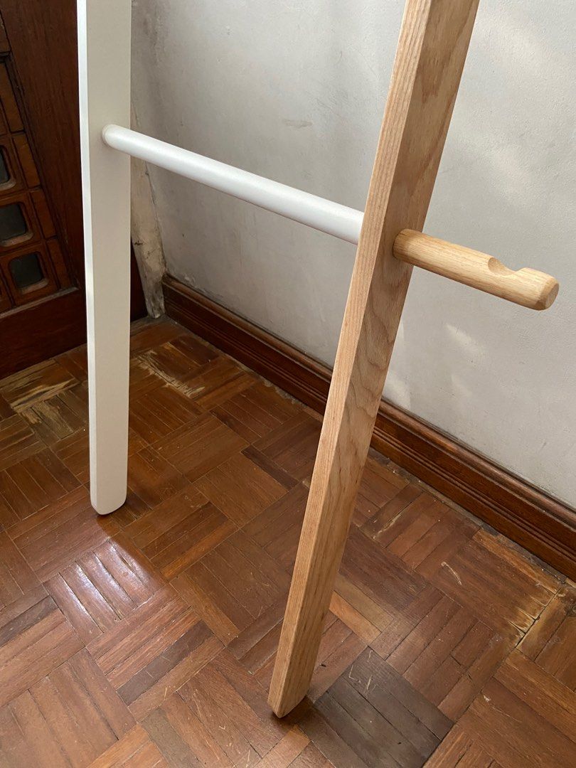 Scandi Ladder Rack White/Birch, Furniture & Home Living, Furniture ...