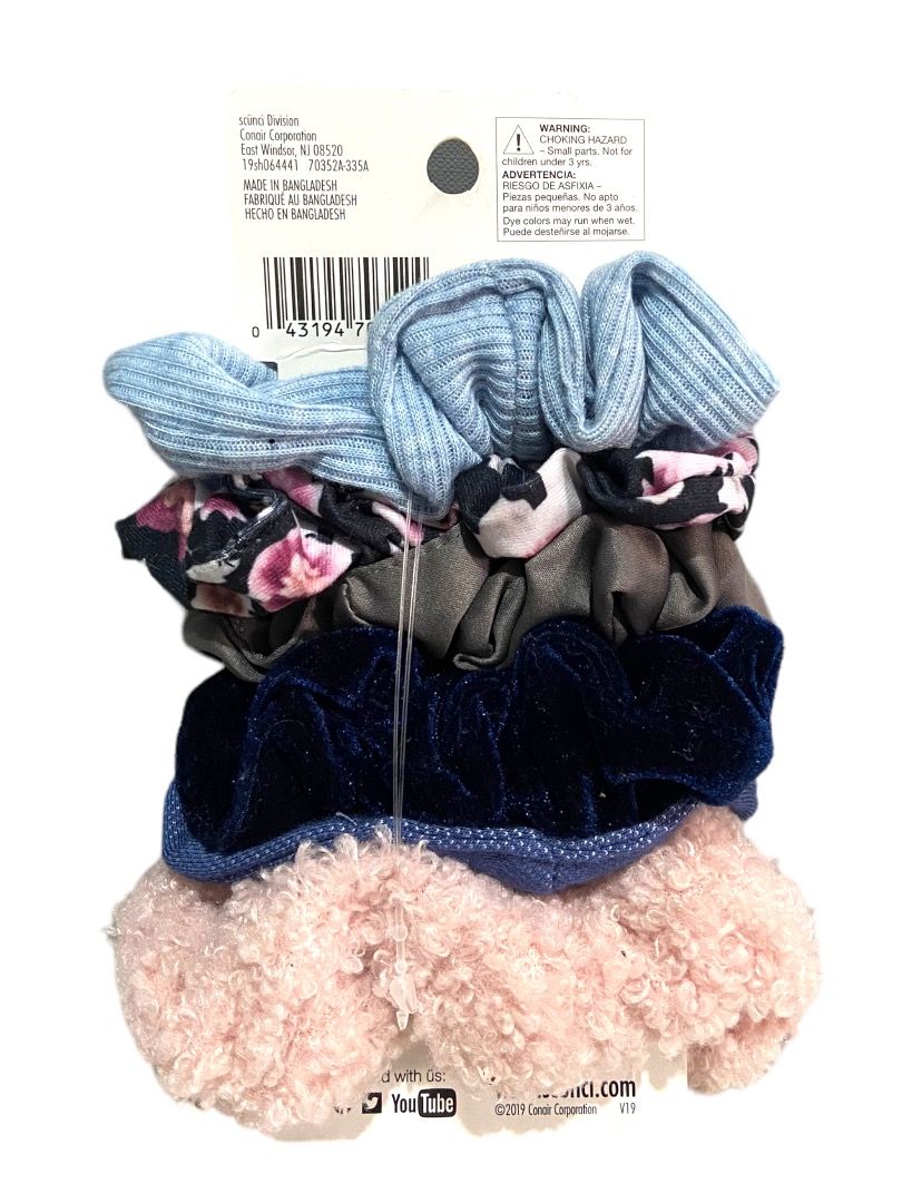 Scunci by Conair The Original Scrunchie Set of 6 Neutral Scrunchies to ...