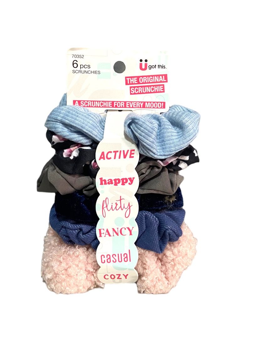 Scunci by Conair The Original Scrunchie Set of 6 Neutral Scrunchies to ...