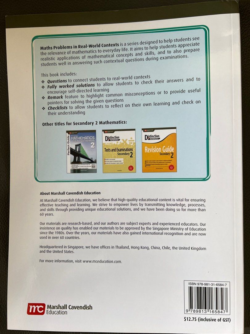 Secondary 2 - Maths Problems in Real-World Contexts (Marshall Cavendish ...