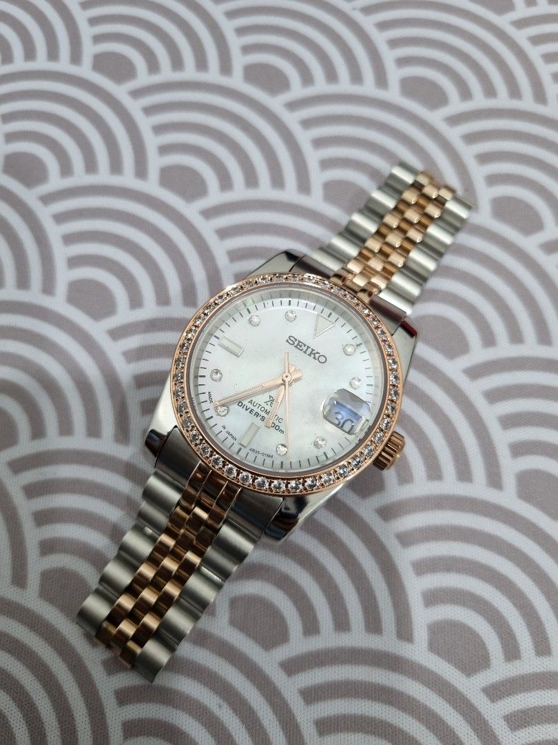 Seiko Mod Custom President Datejust Diamond, Men's Fashion, Watches ...