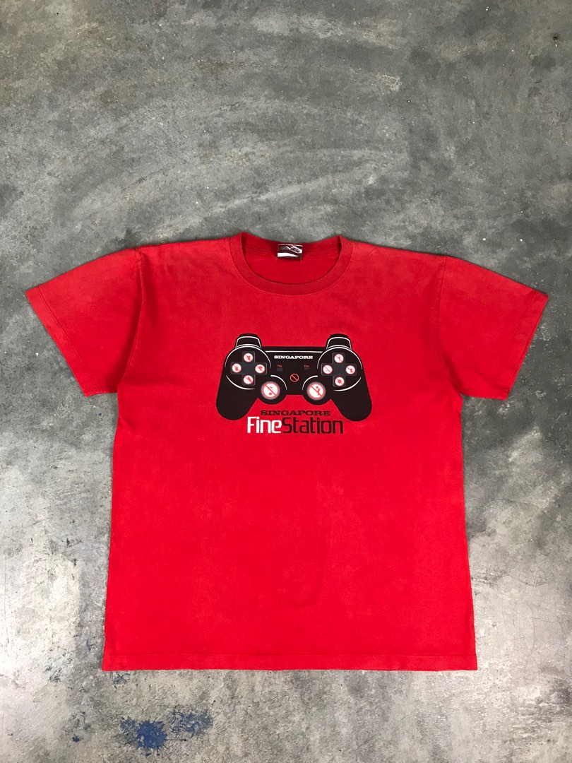 Singapore Fine Station Parody Consul Playstation Tee, Men's Fashion ...