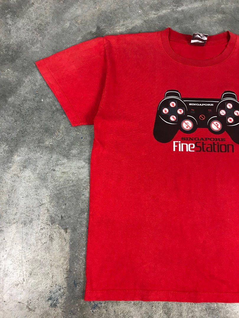 Singapore Fine Station Parody Consul Playstation Tee, Men's Fashion ...