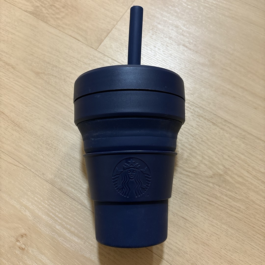 Stojo 24oz (710ml) Starbucks edition navy blue, Furniture & Home Living ...