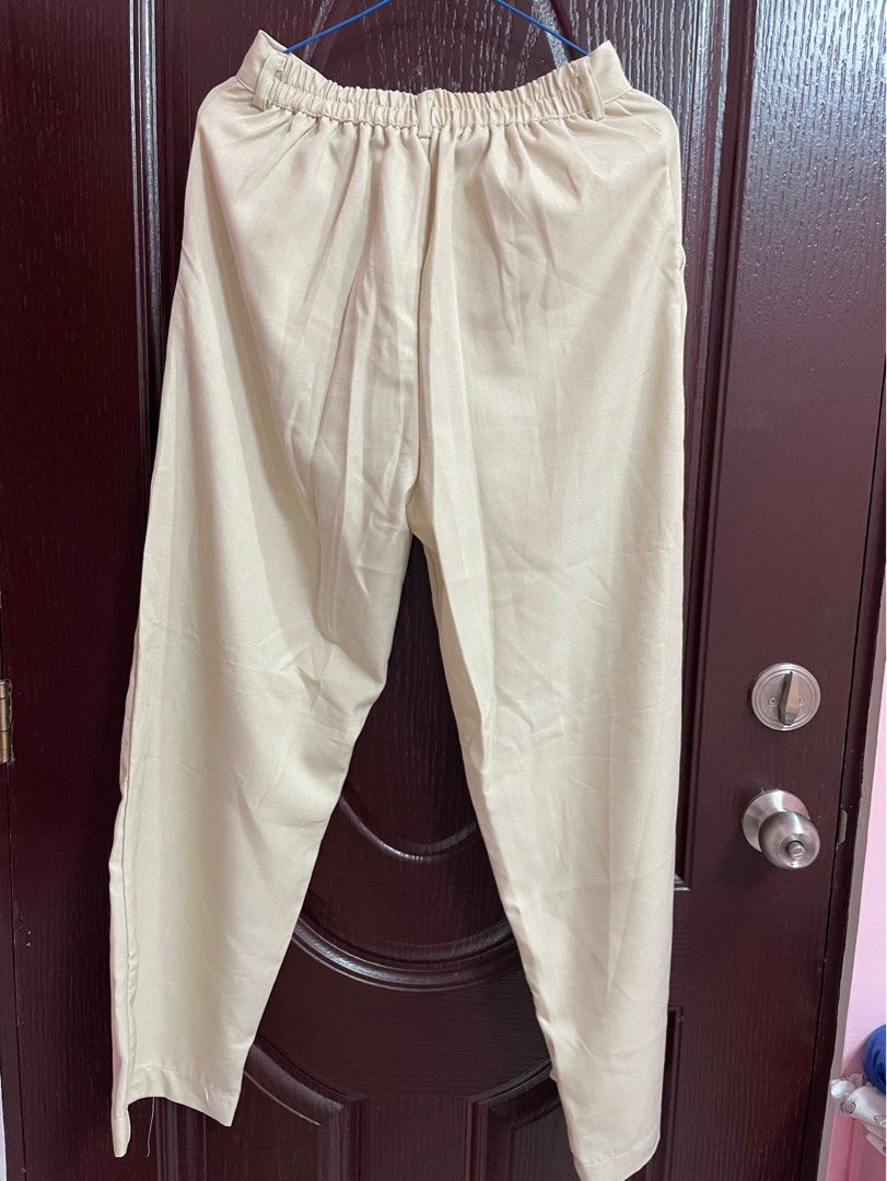 Stretchable Cream Colored Trousers, Women's Fashion, Bottoms, Other ...