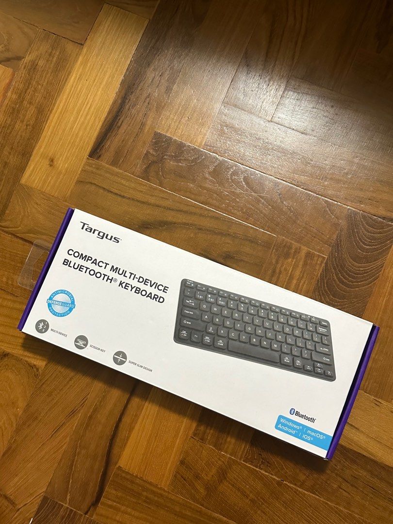 Targus Compact Multi-Device Bluetooth Antimicrobial Bluetooth Keyboard ...