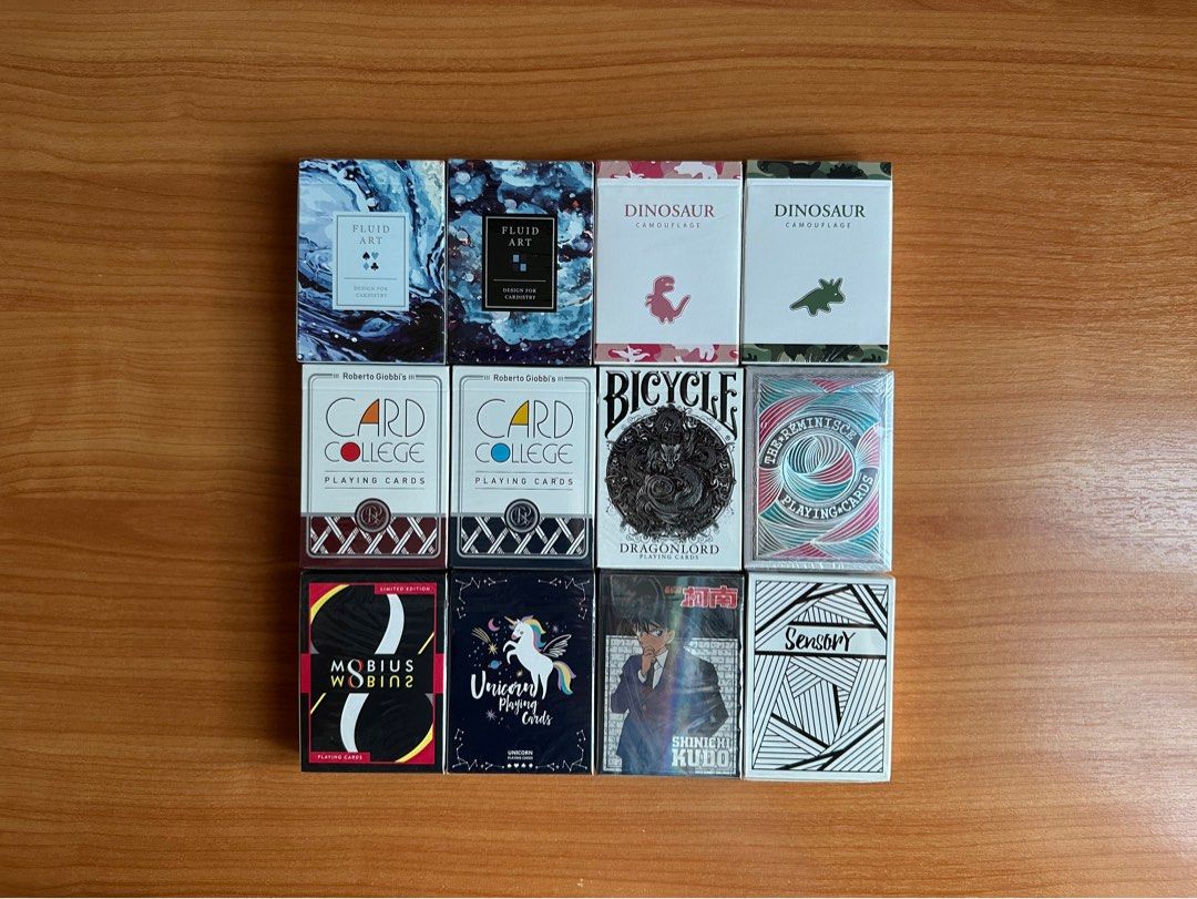 TCC Poker Playing Cards Collection (Card College, Fluid Arts, Dinosaur ...