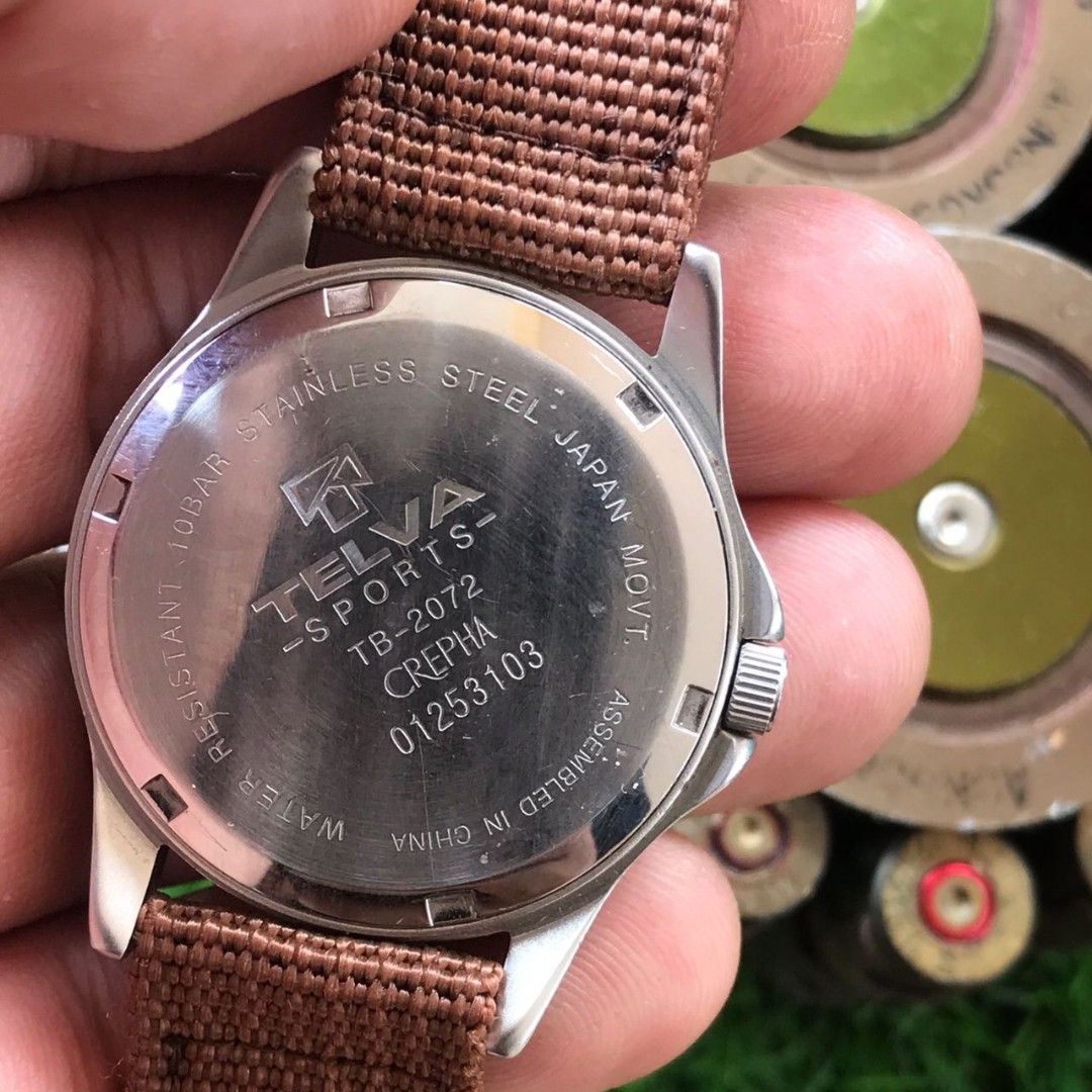 TELVA Military Style / Field Watch Quartz., Hobbies & Toys ...