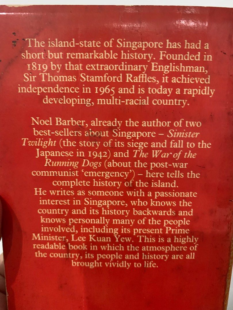 The Singapore Story: From Raffles to Lee Kuan Yew by Noel barber ...