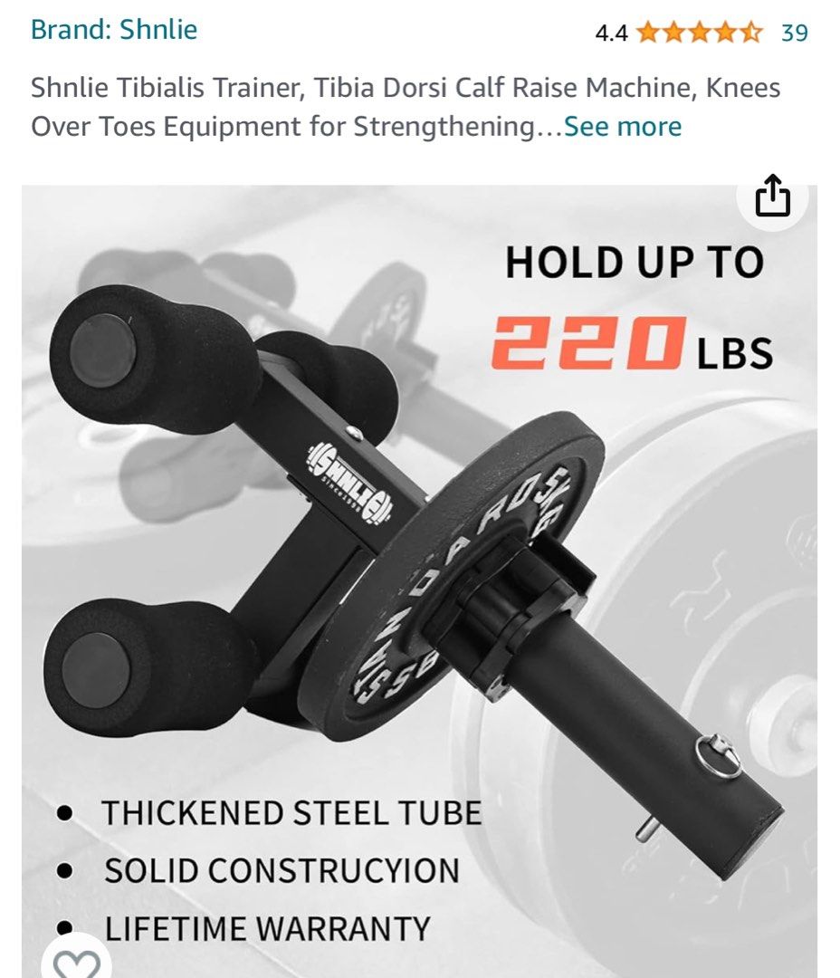 Tibialis shin trainer, Sports Equipment, Exercise & Fitness, Weights ...