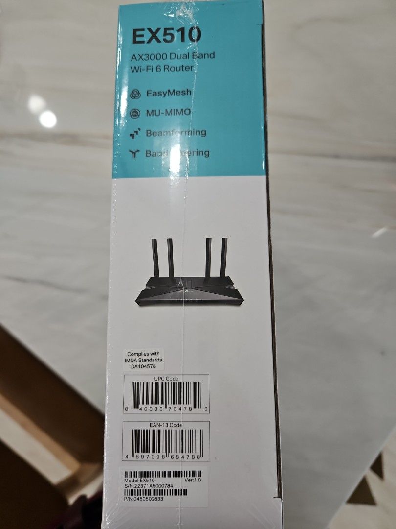 TP link EX510 AX3000 Dual Band WiFi 6 Router, Computers & Tech, Office ...