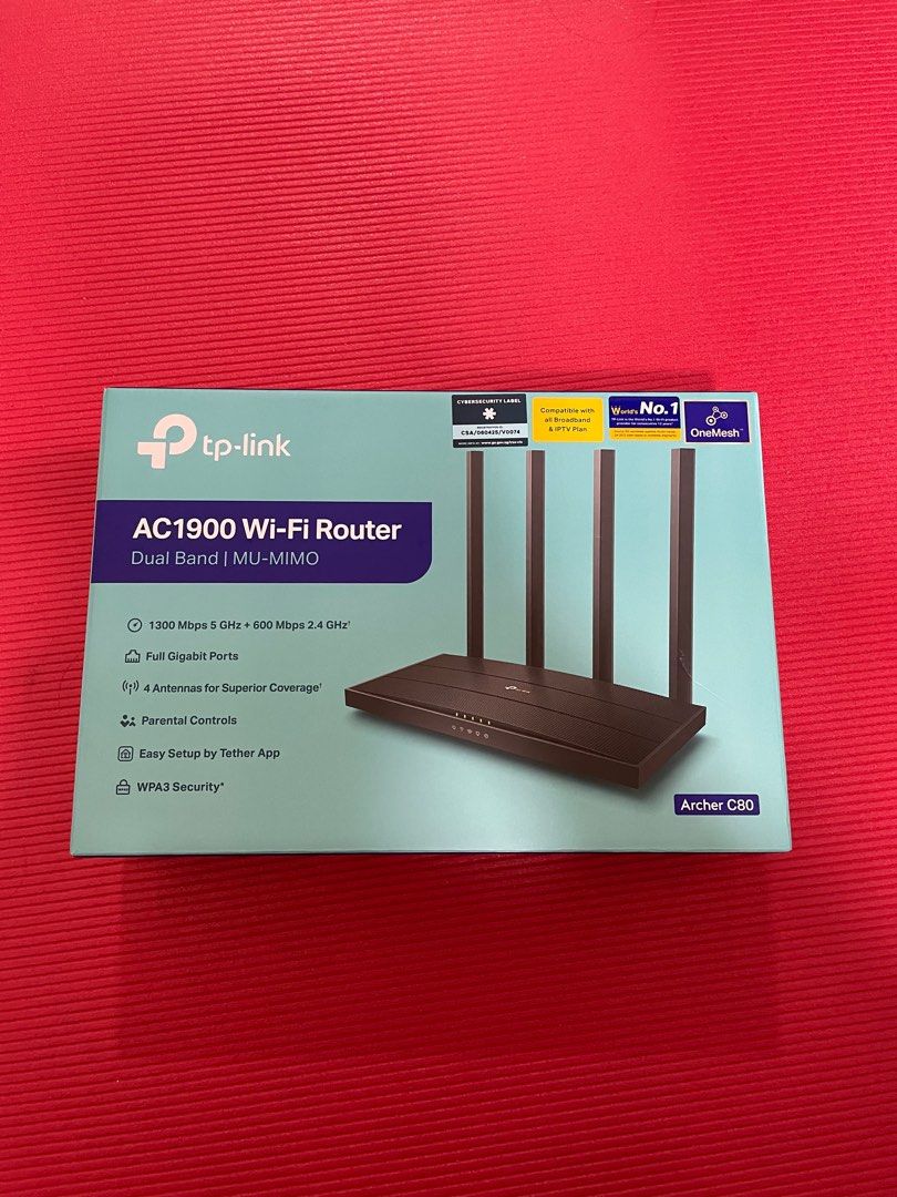 tp-link AC1900 Archer C80 Wifi Router, Computers & Tech, Parts ...