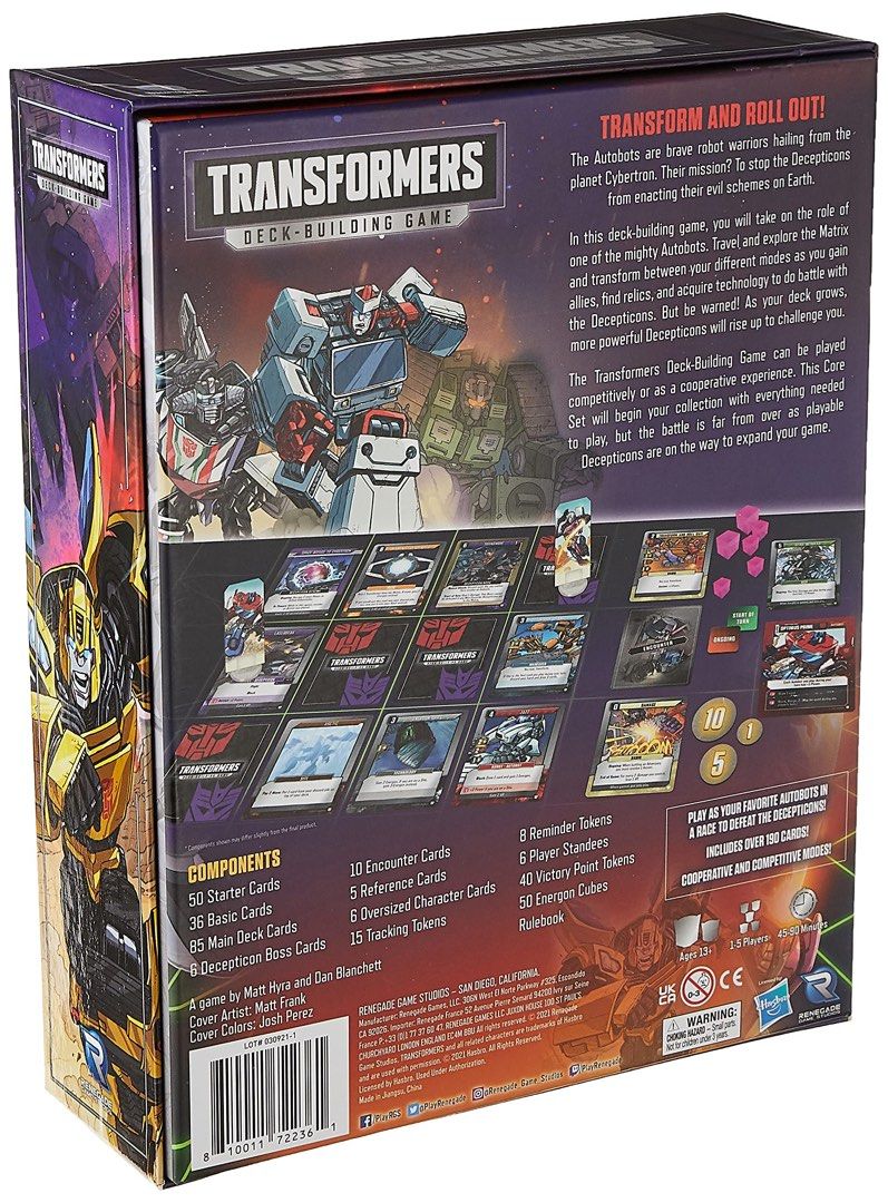 Transformers Deck Building Game (board game), Hobbies & Toys, Toys ...