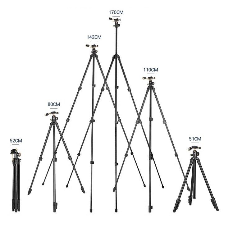 tripod for camera and phone, 1.7m high, adjustable height, Bluetooth ...