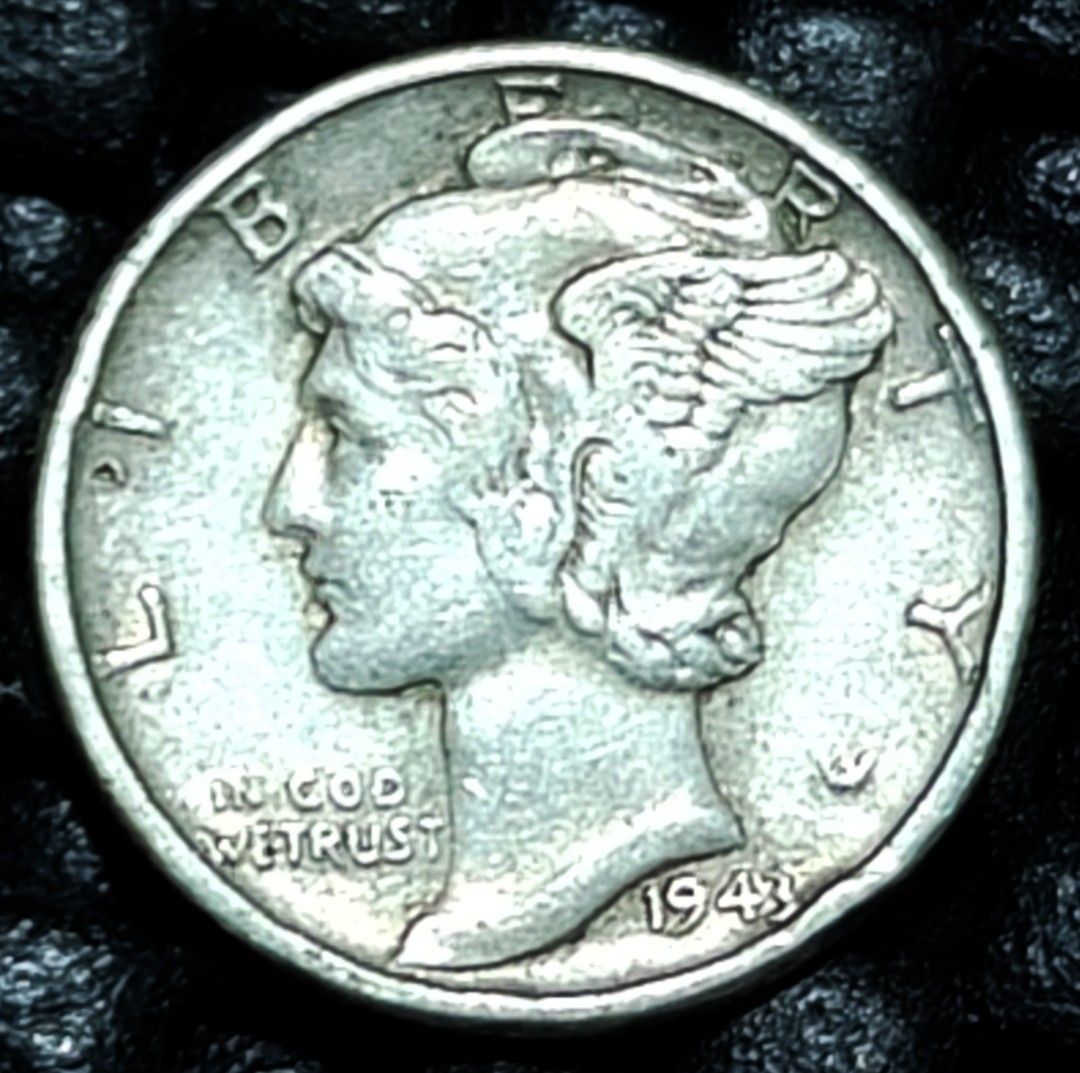 US 1943P Mercury Dime Coin Currency VF(2), Hobbies & Toys, Memorabilia ...