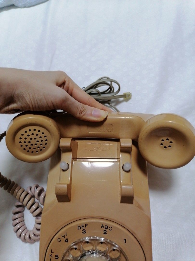 Vintage antique corded landline rotary home phone retro classic 80's ...