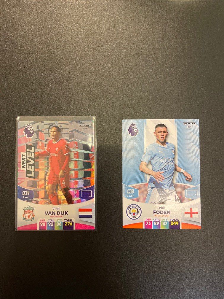 Virgil Van Dijk [Next Level] card + free Phil Foden base card, Hobbies ...
