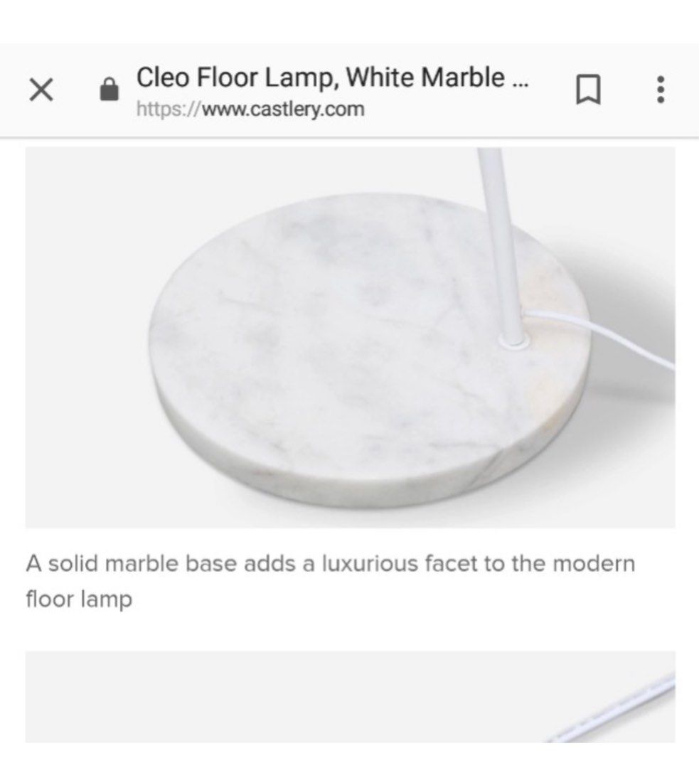 White Cleo Marble Reading Lamb - Castlery, Furniture & Home Living ...