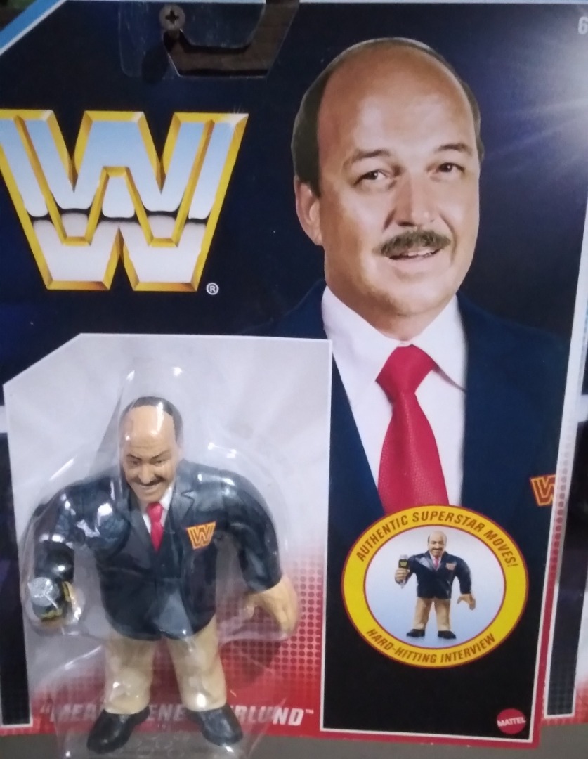 WWE mattel retro wwf figure Mean Gene Okerlund, Hobbies & Toys, Toys ...