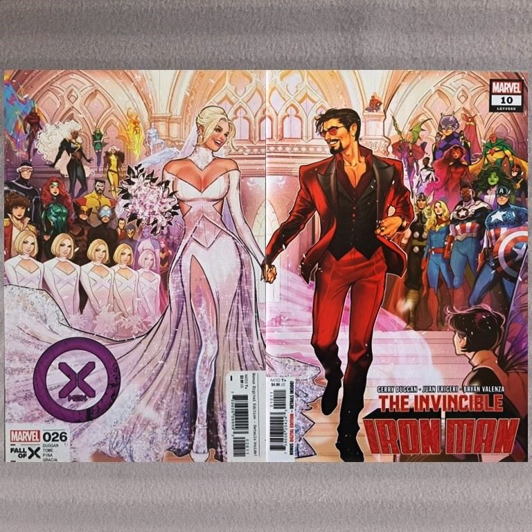 X-Men #26 + Invincible Iron Man #10 Connecting Cover (Marvel Comics ...