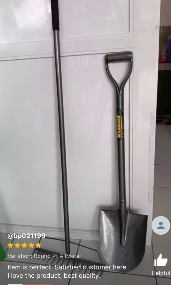 100% ALL METAL Shovel for Gardening and Digging with D-Handle (Pala) 40 ...