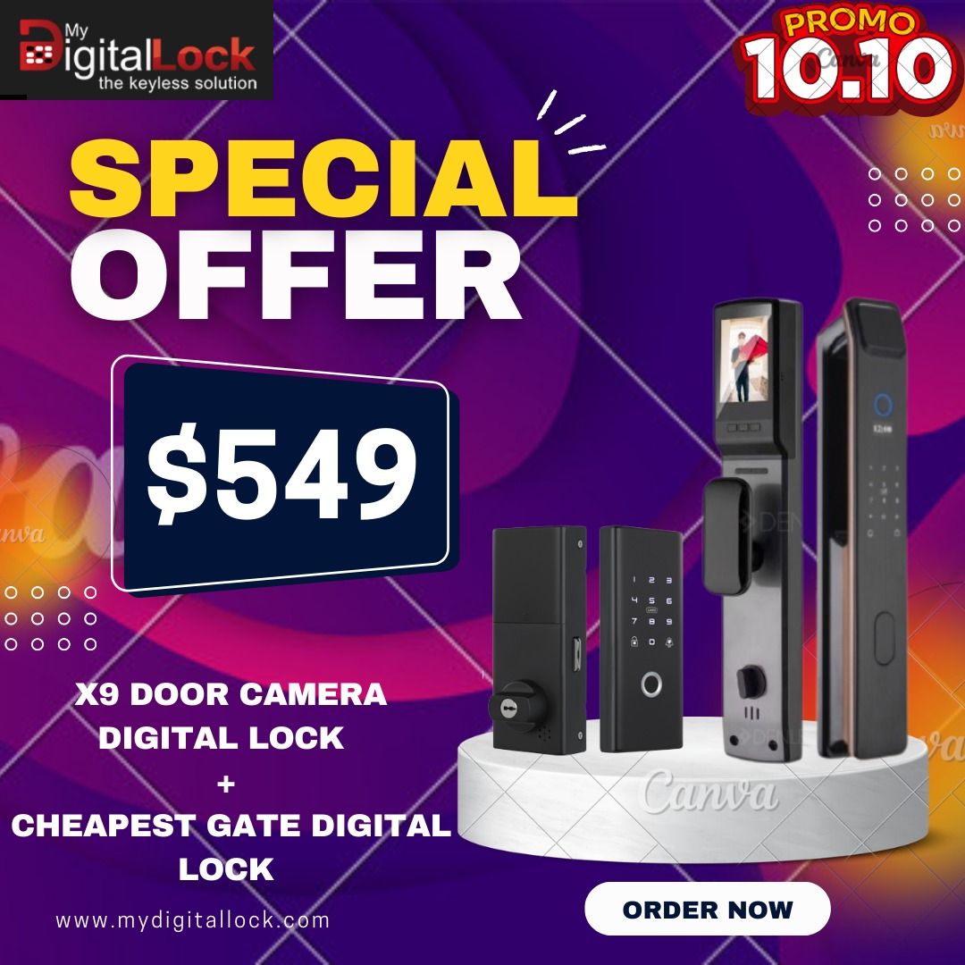 (10/10 PROMO) X9 DOOR CAMERA DIGITAL LOCK + CHEAPEST GATE DIGITAL LOCK ...