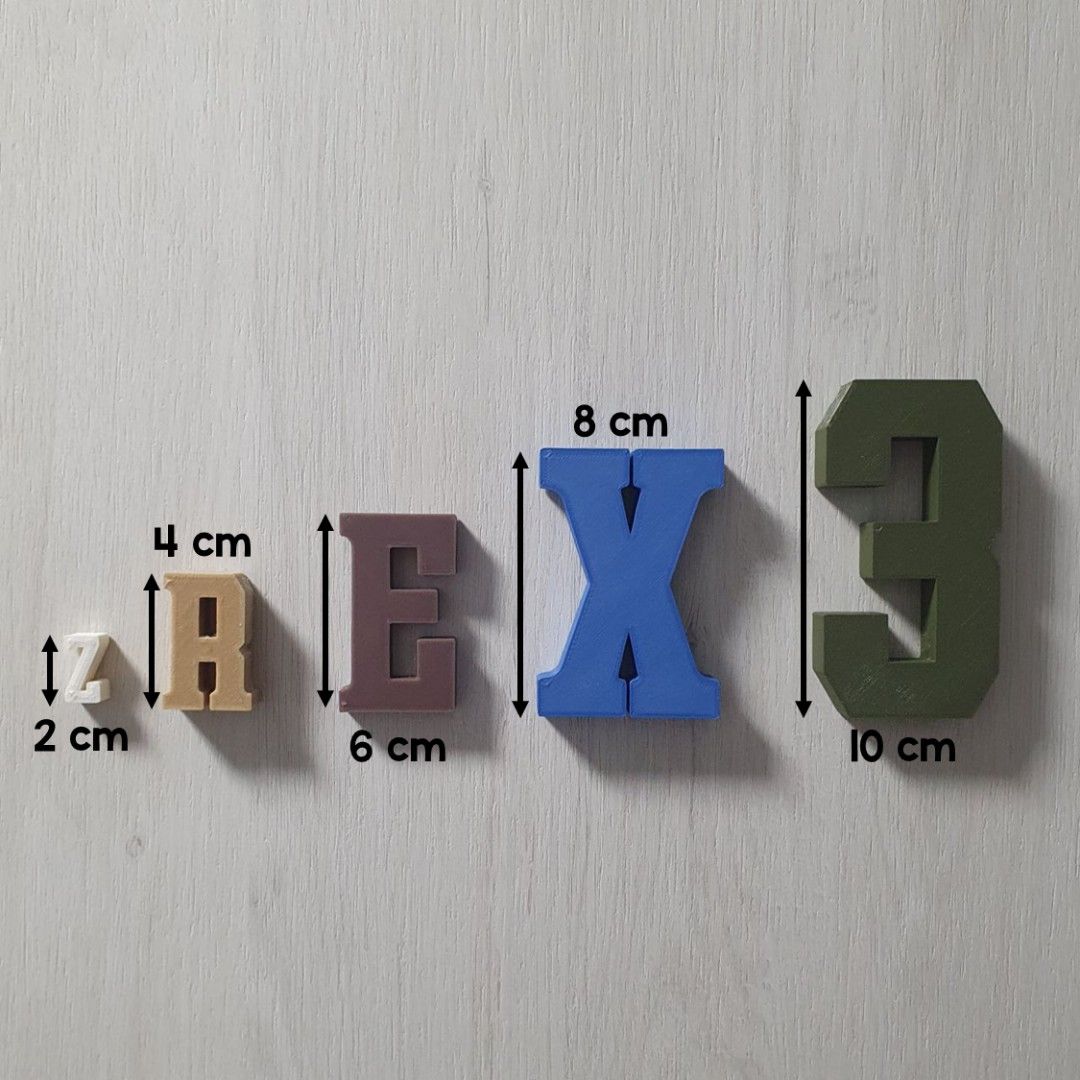 10 - 2 cm Letters Numbers Plastic Customizable Free Standing, Hobbies ...