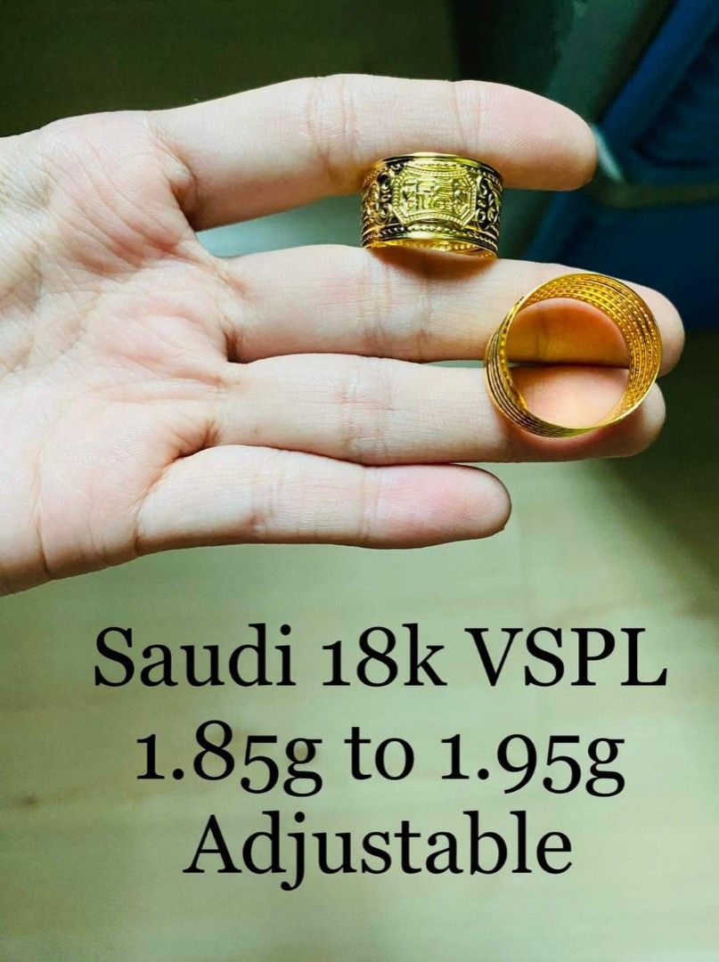 18K Saudi Gold Millionaires Ring, Women's Fashion, Jewelry & Organizers ...