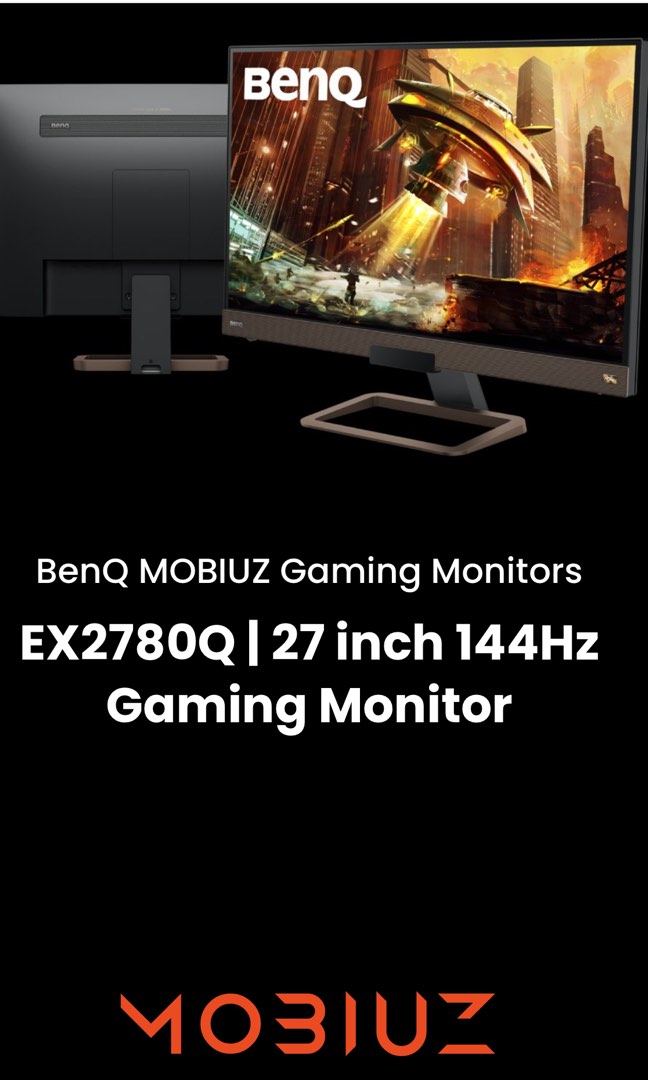 27 Inch IPS BenQ 2K EX2780Q Monitor 144Hz, Computers & Tech, Parts ...