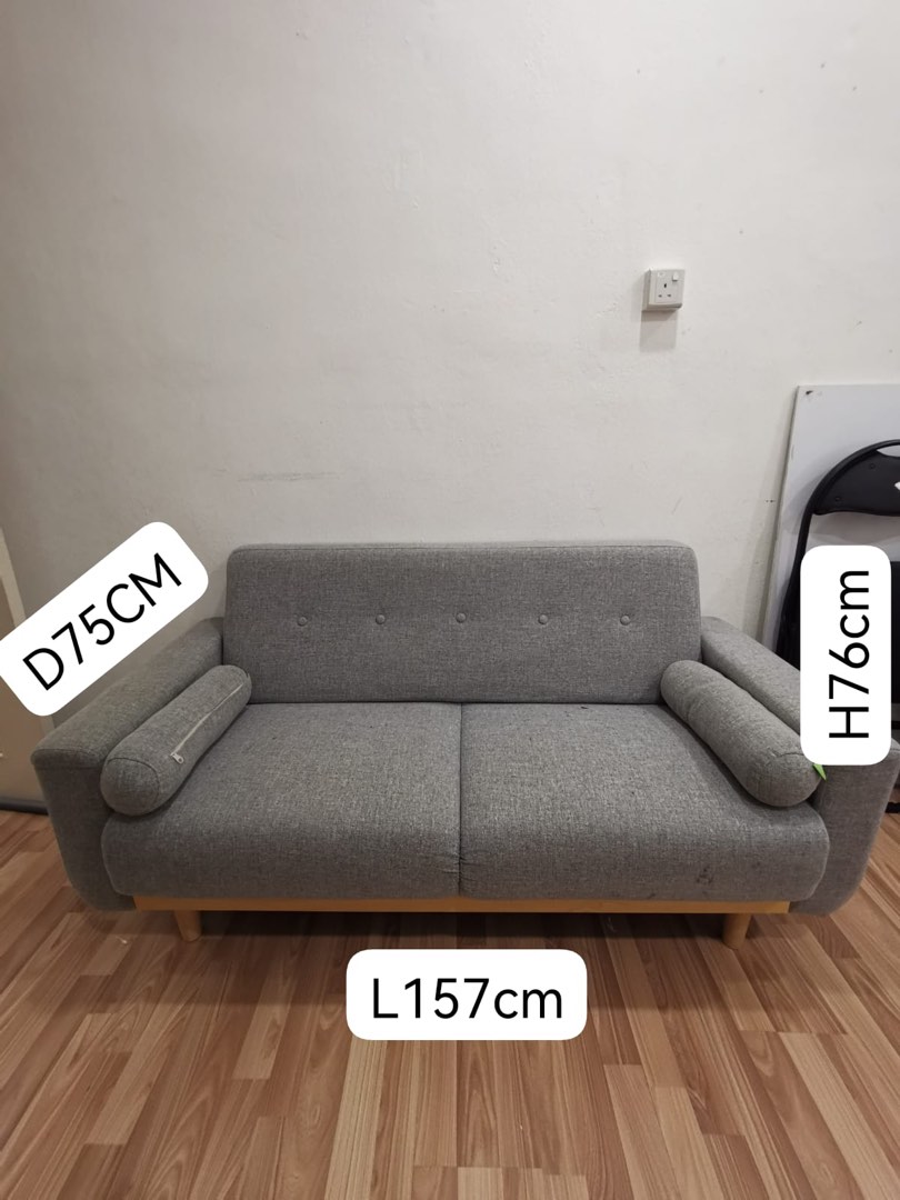 2 seater sofa hitachi tv chair table book shelf, Furniture & Home ...