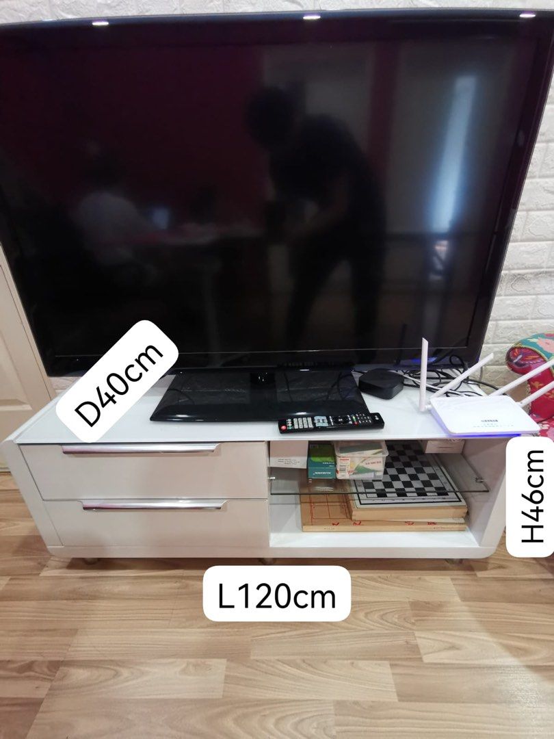 2 seater sofa hitachi tv chair table book shelf, Furniture & Home ...