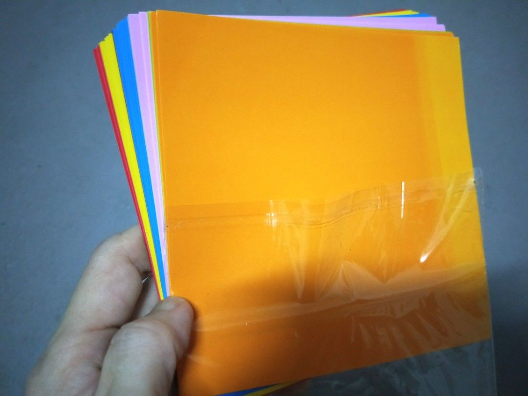 42 Pieces of Square Colour Paper, Hobbies & Toys, Stationery & Craft ...