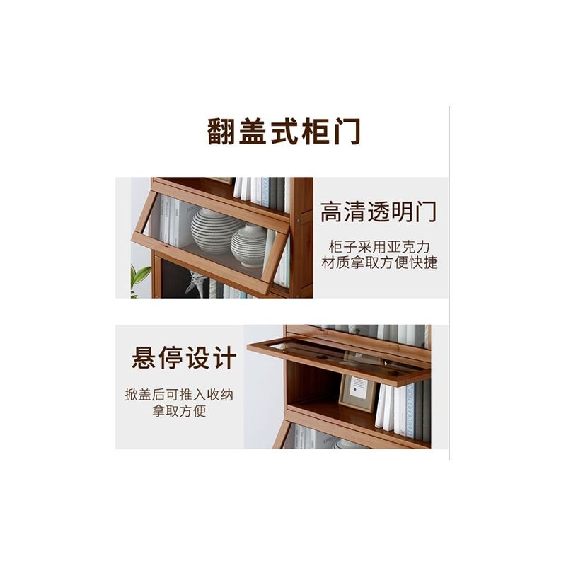 60CM/80CM Book Cabinet Clamshell door design Book Shelf **Free Install ...