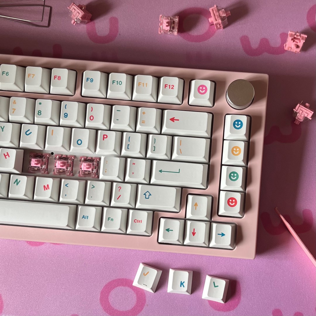 75% next time 75 custom mechanical keyboard / nt75 pink, Computers ...