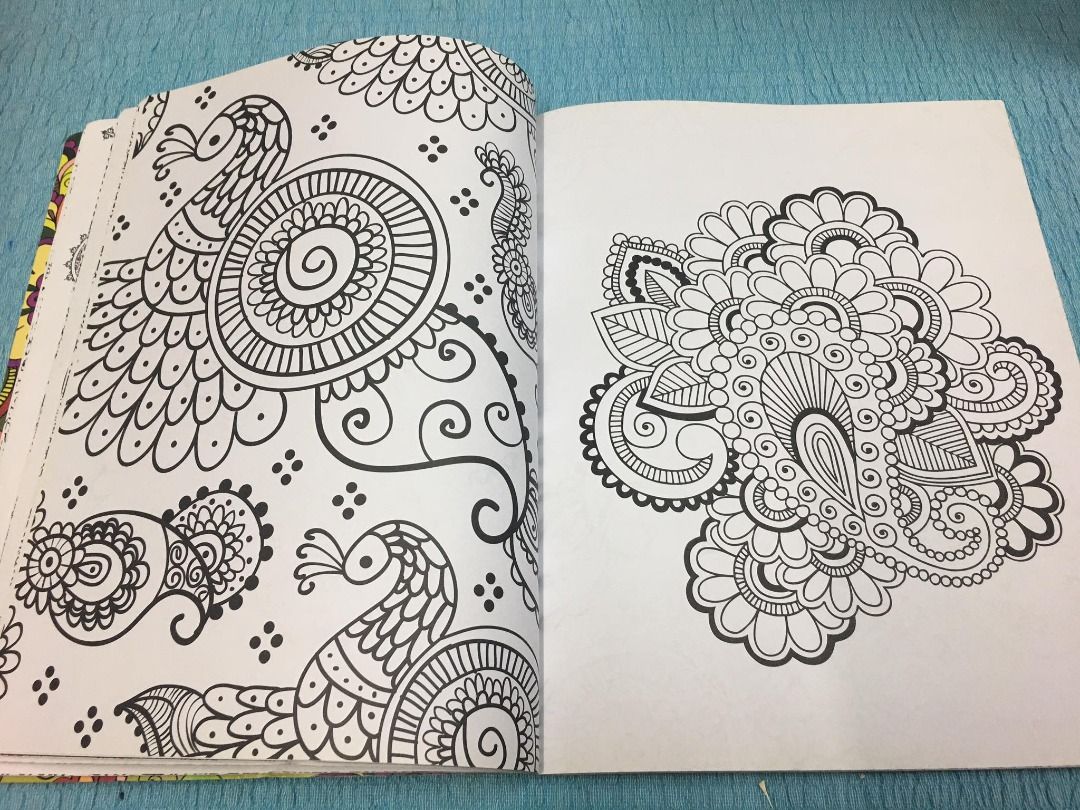 Carlton Adult Coloring Book - The Mehndi Coloring Book, Hobbies & Toys ...