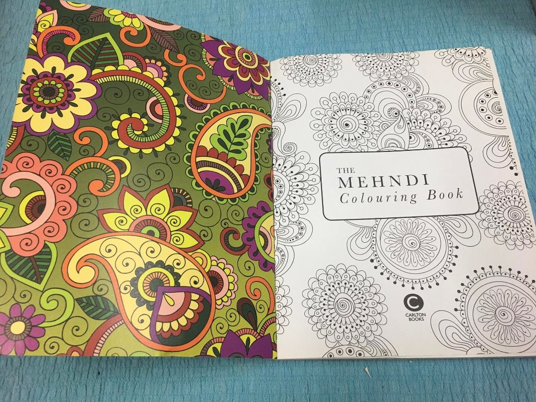 Carlton Adult Coloring Book - The Mehndi Coloring Book, Hobbies & Toys ...