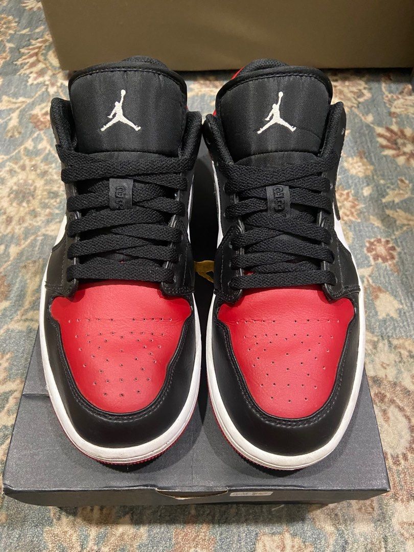 Air Jordan 1 Low Bred Toe, Men's Fashion, Footwear, Sneakers on Carousell