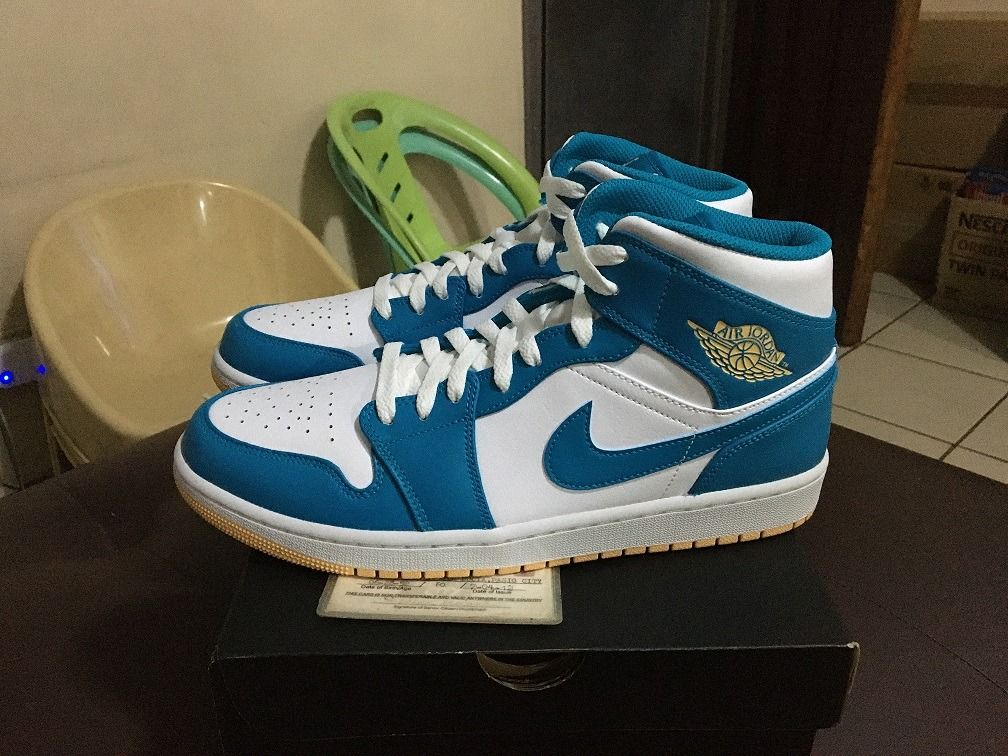 AIR JORDAN 1 MID AQUATONE SIZES 10 10.5 AND 12 BNDS, Men's Fashion ...